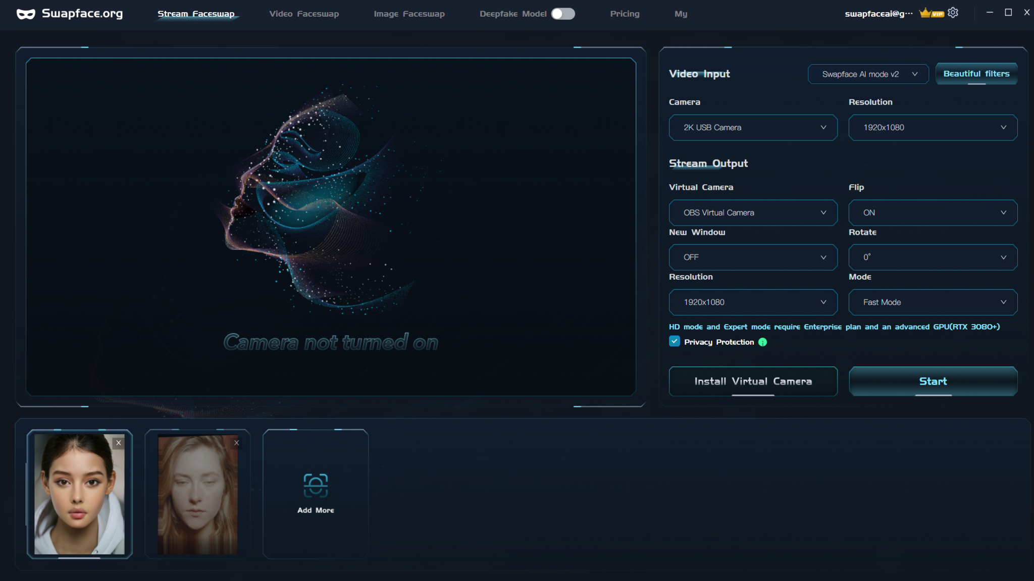 Use swapface for video chatting and live streaming on Windows PC ...